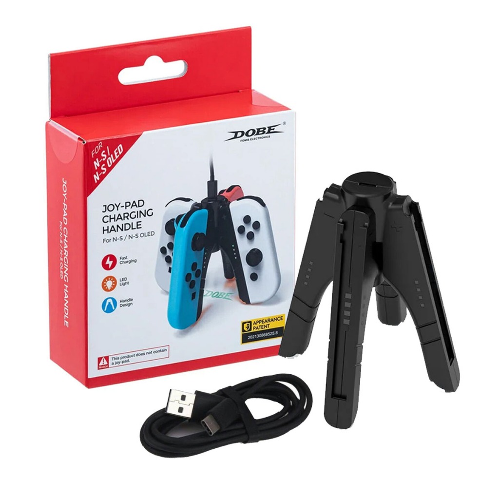 Jual Dobe Combo Charger Hand Grip Joycon Nintendo Switch OLED V1 V2 Type C Joy Con Charging ...