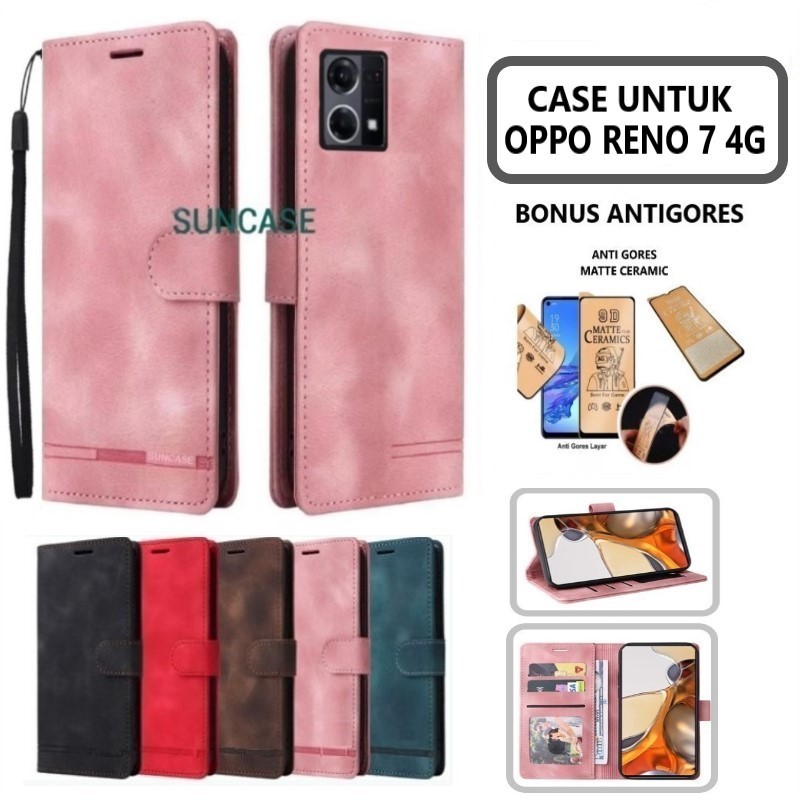 Jual Casing hp OPPO RENO 7 4G model flip dompet softcase premium ada ...