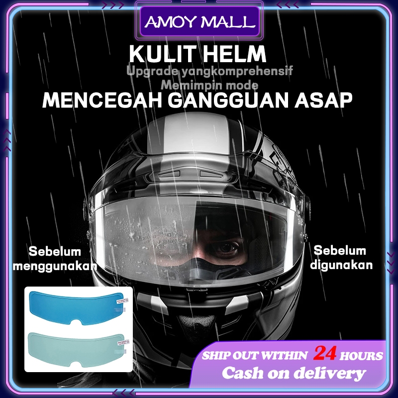 Jual Anti Air Helm Kaca Stiker Anti Fog Kaca Helm Motor Anti Embun ...