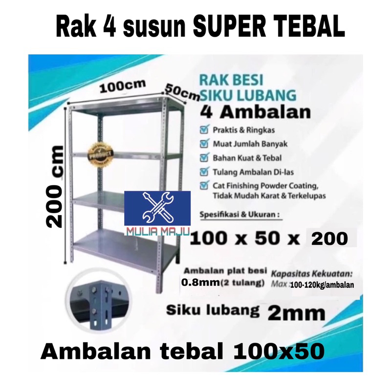 Jual SUPER TEBAL rak 4 susun multifungsi /rak tingkat 4susun AMBALAN ...