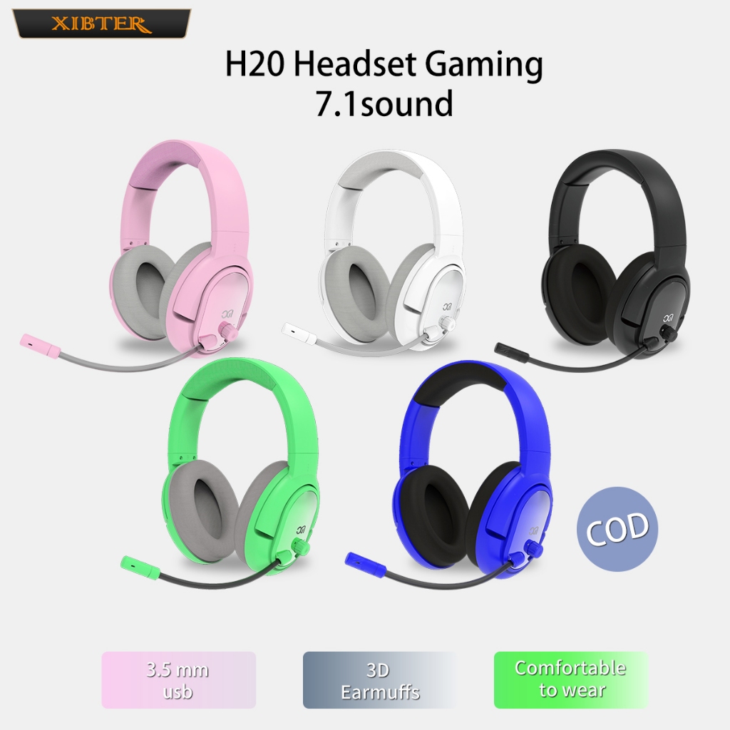 Jual Xibter H20 Headset Gaming headphone Peredam Kebisingan henset hifi ...