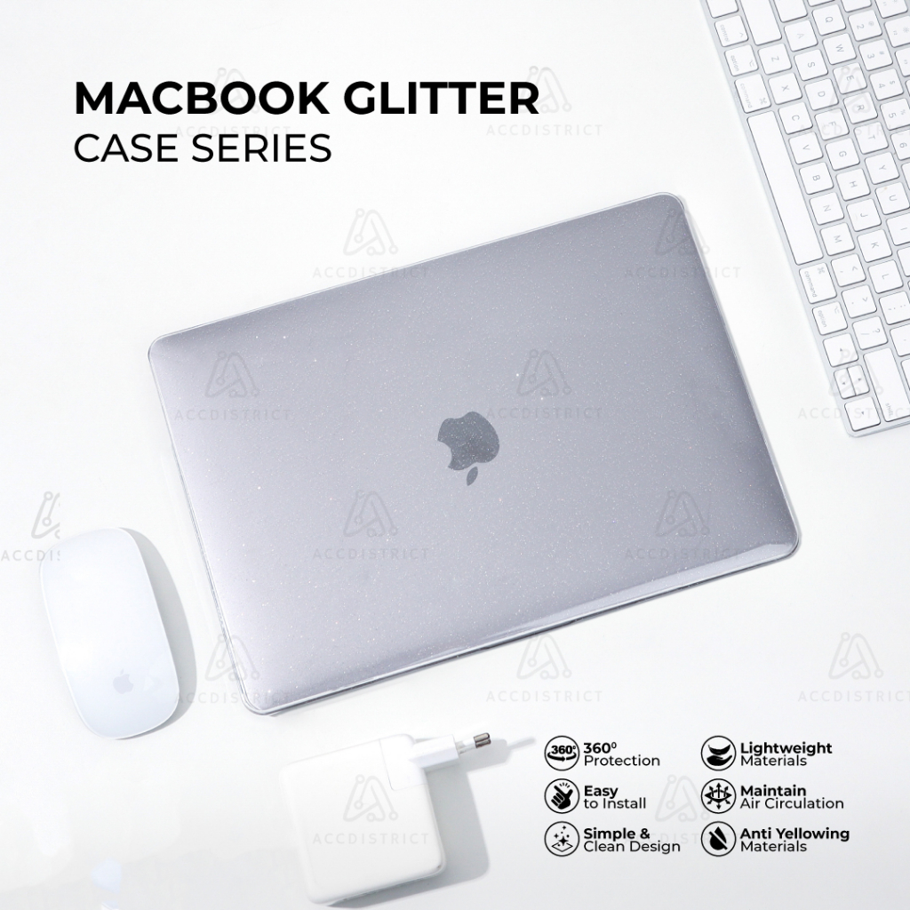 Jual MacBook Case Glitter Transparent Series | Air Pro 11 13 14 15 16 ...