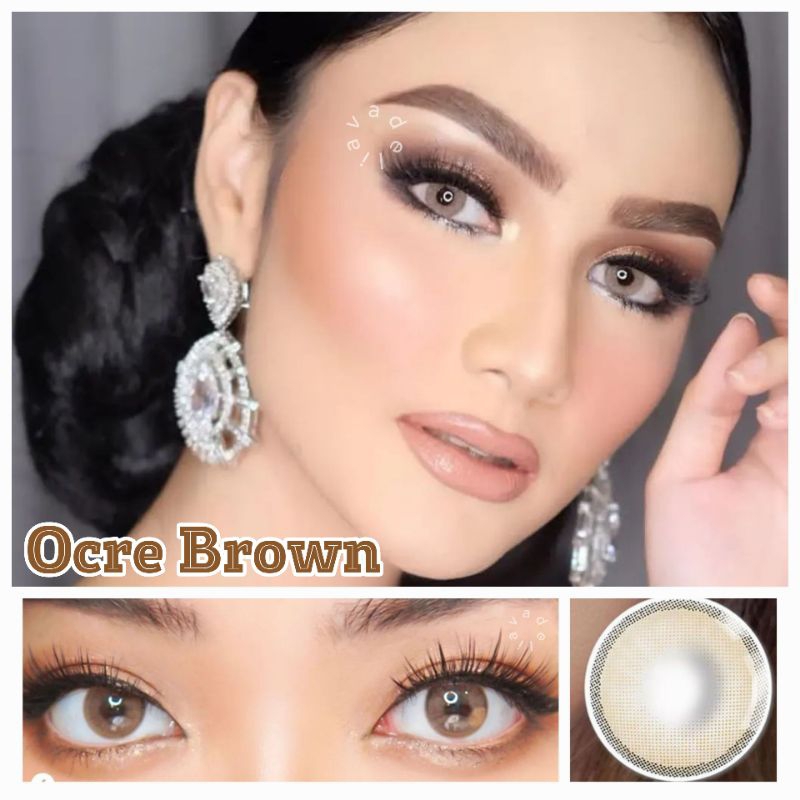 Jual SOFTLENS OCRE BROWN KAKAO ASH Dia. 14.5 mm NORMAL & MINUS ( -0.50 ...