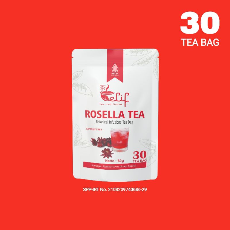 Jual ELIF TEA AND TISANE Rosella Tea | Teh Bunga Rosella Merah | 30 Tea Bag | Shopee Indonesia