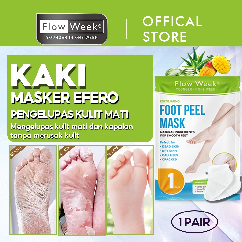 Jual Flowweek 1 Pasang Masker Kaki Pengelupas Kulit Mati Exfoliating ...