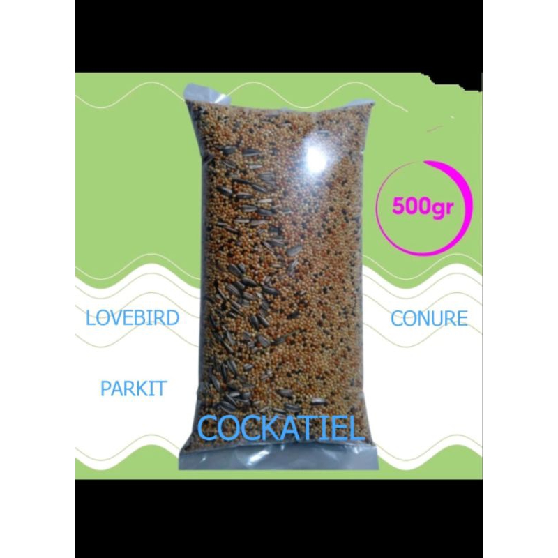 Jual PAKAN BURUNG 500GR LOVEBIRD PARKIT FALK COCKATIEL | Shopee Indonesia
