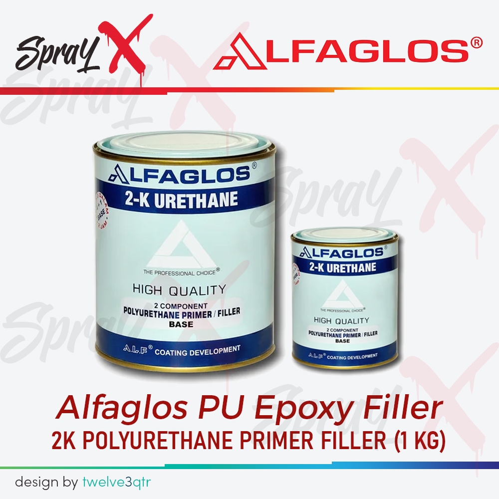 Jual ALFAGLOS 2K PU EPOXY FILLER 1 KG / EPOKSI CEPAT KERING 45 MENIT ...