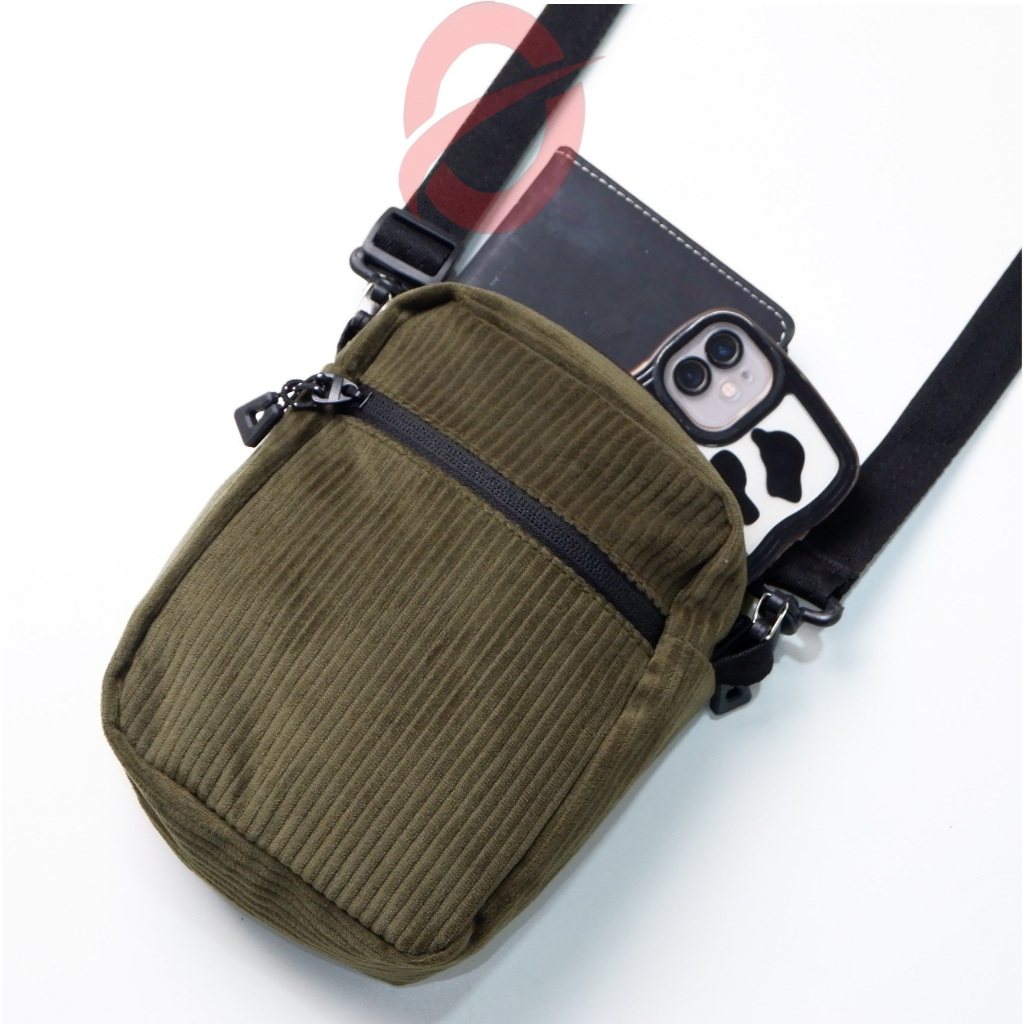 Jual Tas Selempang Mini Slingbag Corduroy Pria Wanita | Shopee Indonesia