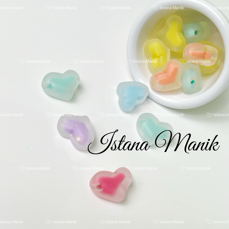 Jual Manik mote acrylic Doff / Clear Love bintang kupu bunga 15gr ...