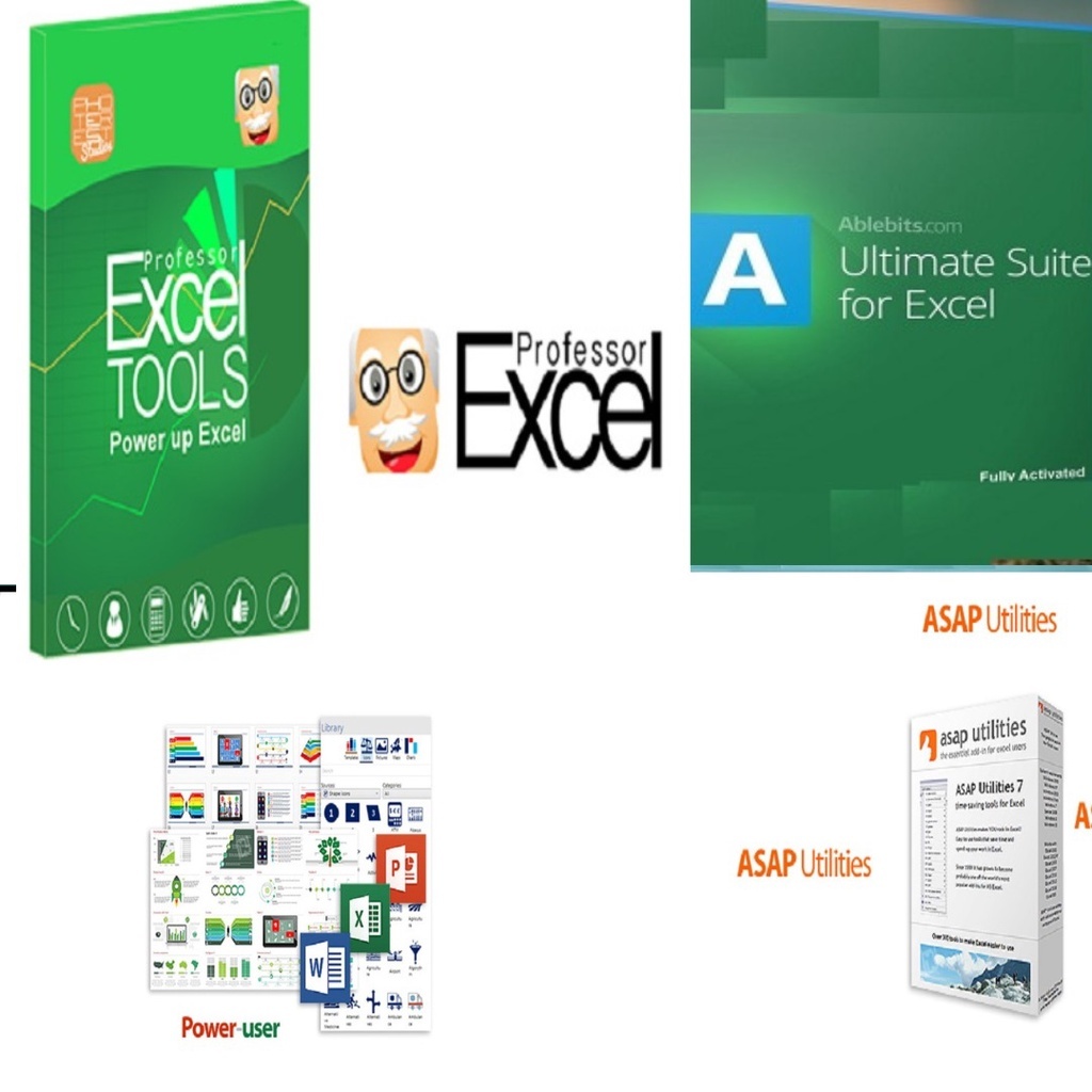 Jual Power User premium for excel&word ASAP Utilities Professor Excel ...