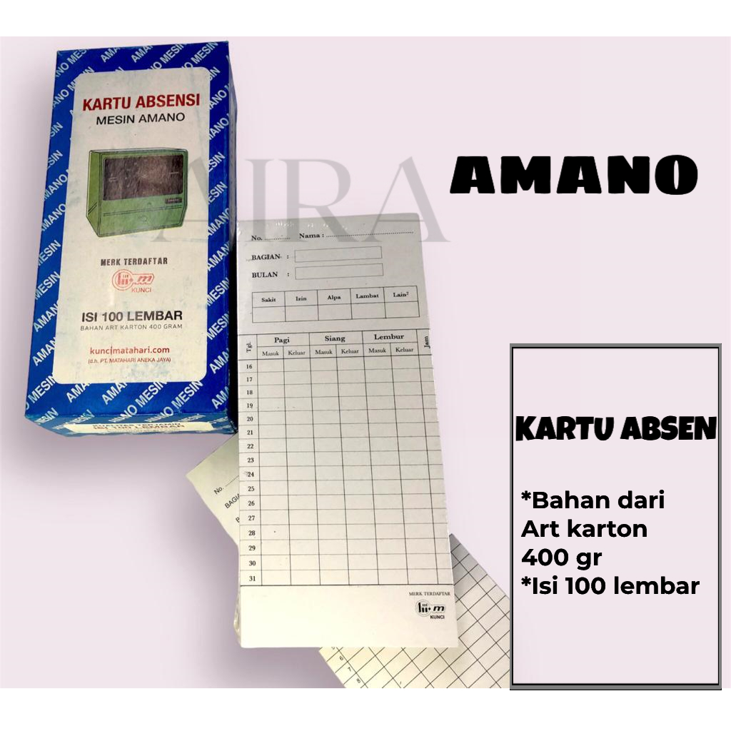 Jual KARTU ABSEN AMANO | Shopee Indonesia