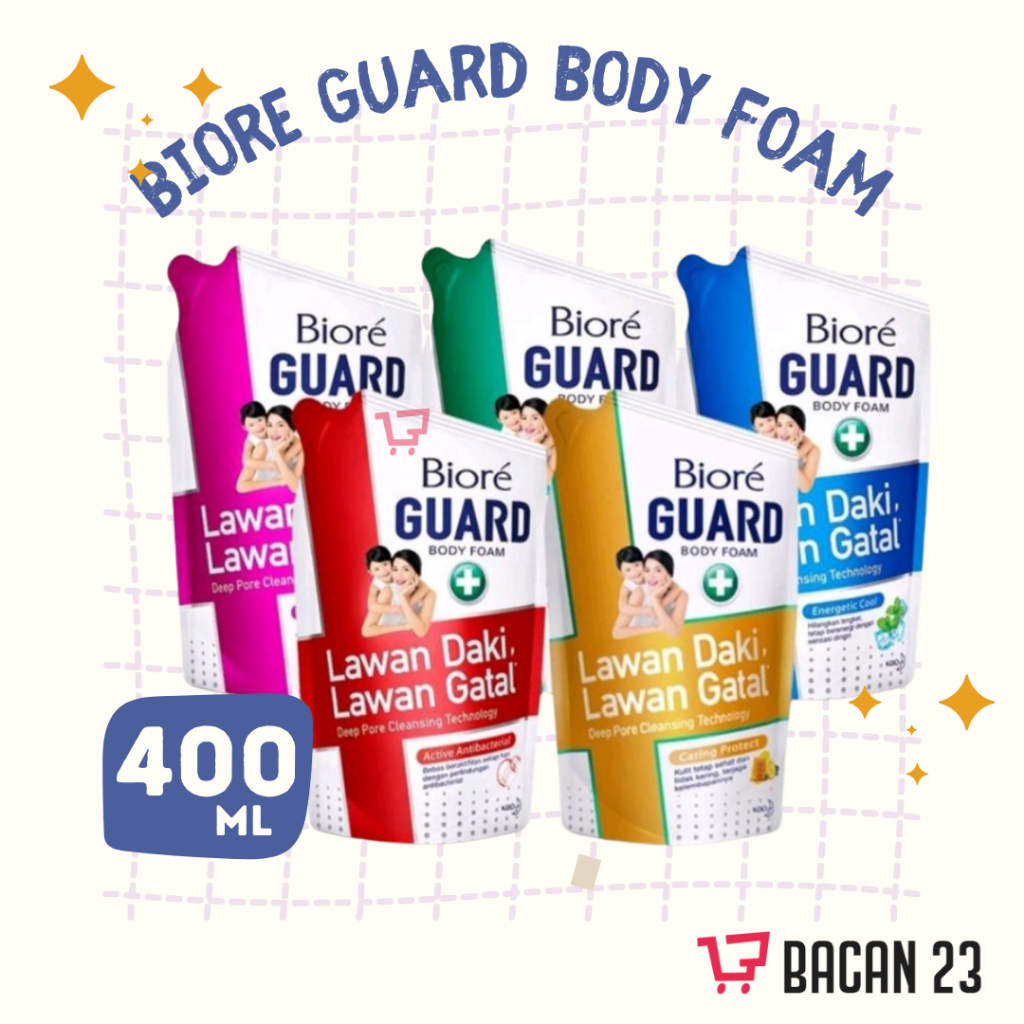 Jual Biore Guard Body Foam Anti Bakterial (400ml) / Sabun Mandi Cair ( Lively Refresh - Hygienic ...
