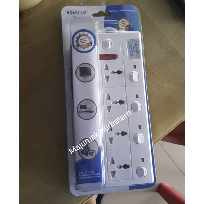 Jual STOP KONTAK COK PAPAN KABEL LISTRIK VISALUX V264E 13A 230V SUDAH ...