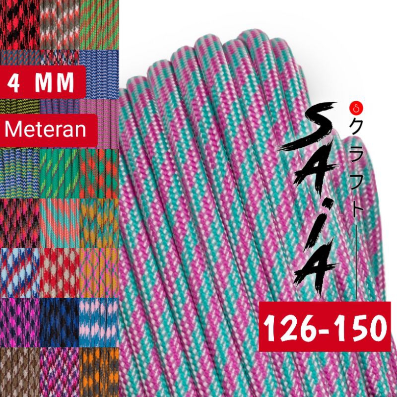 Jual Tali paracord 4mm bahan membuat kerajinan gelang lanyard gantungan ...