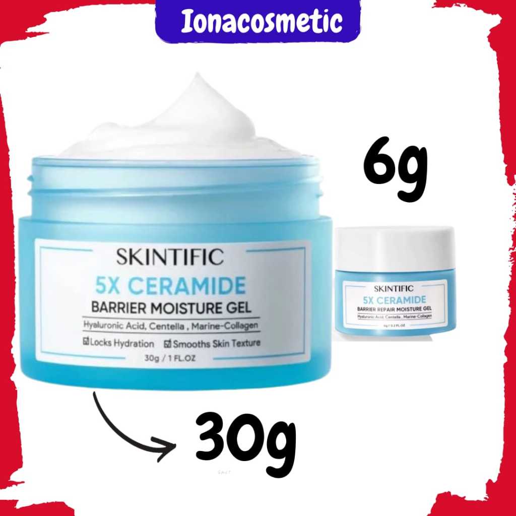 Jual skintific blue---- 5X Ceramide Barrier Repair Moisturizer Gel 6gr ...