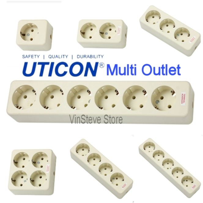 Jual Stopkontak Arde UTICON 1 | 2 | 3 | 4 | 5 | 6 Lubang (Terminal Kuningan) | Shopee Indonesia