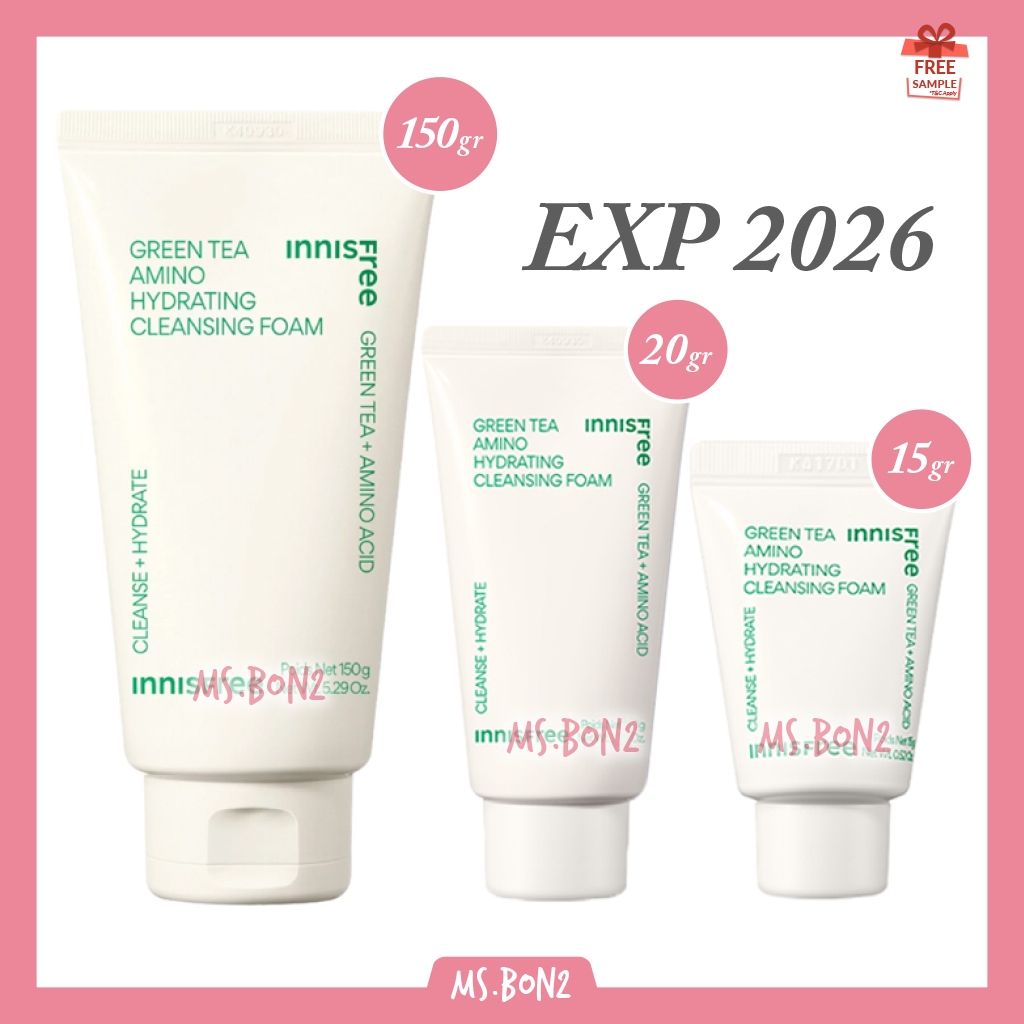 Jual INNISFREE Green Tea Amino Hydrating Cleansing Foam Cleanser Wash ...