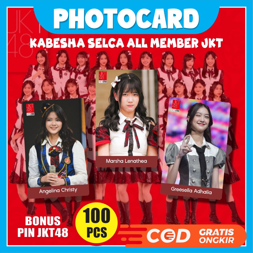Jual Photocard Kebesha JKT48 Selca 100 pcs bonus sticker + PIN JKT48 COD | PHOTOCARDKU | Shopee ...