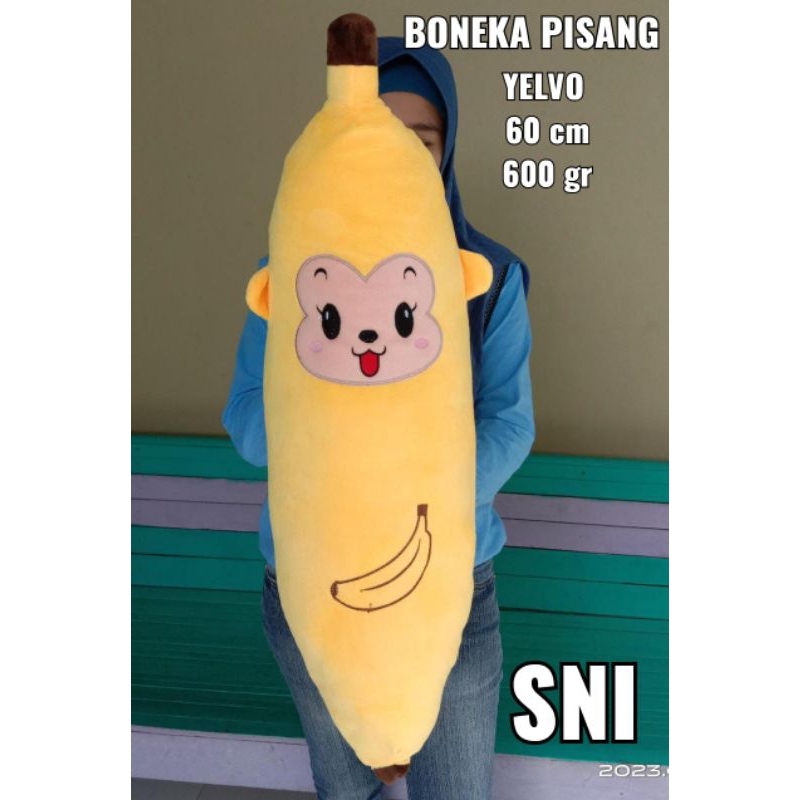 Jual boneka pisang Banana size XL 60cm dan size M 38cm, empuk, bahan ...
