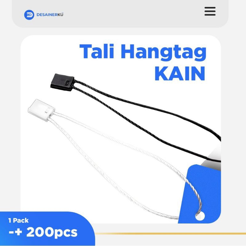 Jual Tali hangtag / Tali kain hangtag /Loop pint hangtag/loop hangtag ...
