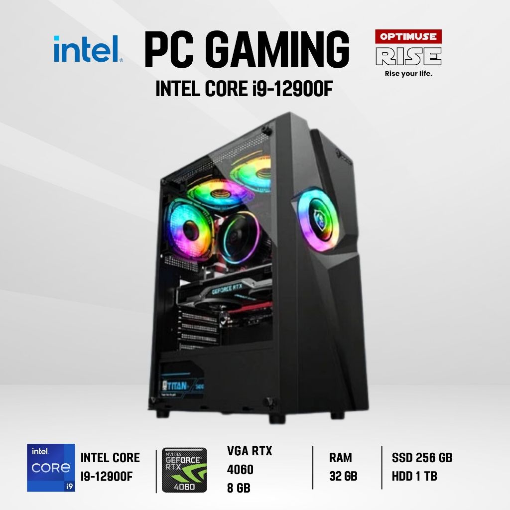 Jual PC Rakitan Gaming Live Streaming Rendering Intel Core i9 12900F RAM 16GB DDR4 SSD 256GB VGA ...