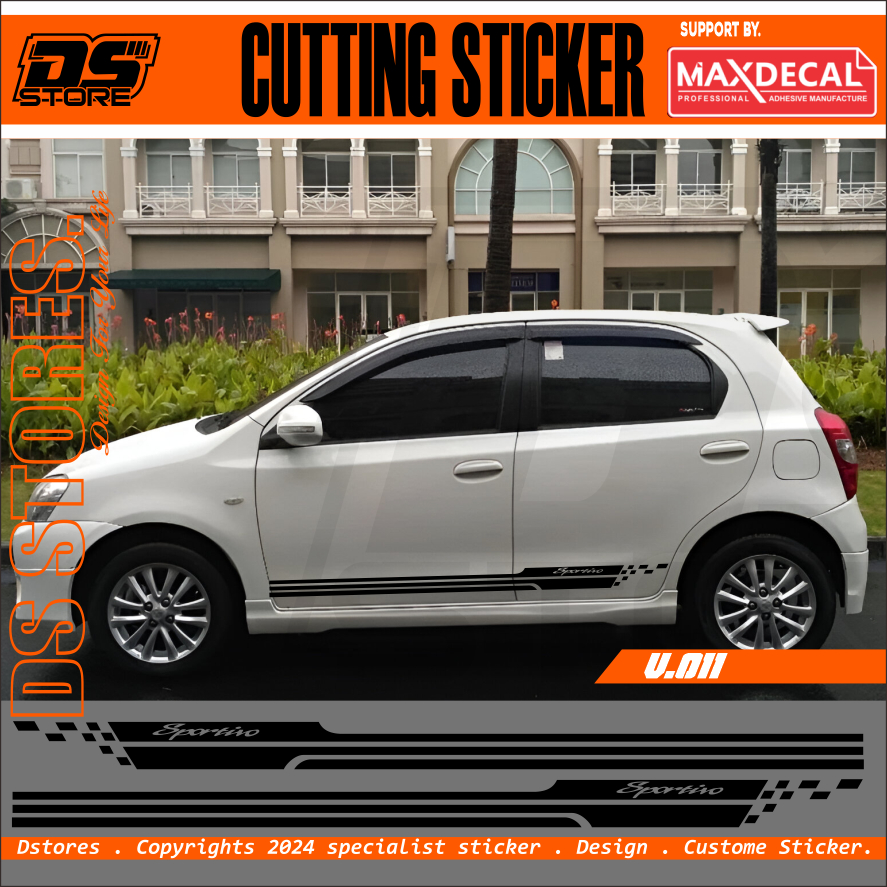 Jual Stiker Cutting List Stripe Mobil Sedan Vios Corolla Honda Civic ...