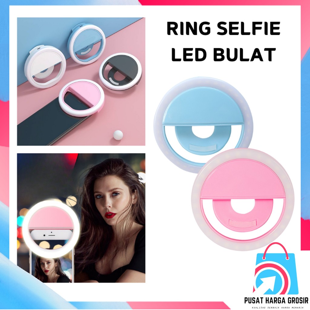 Jual PHG - Ring Selfie LED Lampu Selfie Bulat Untuk Kamera HP Mikro USB ...