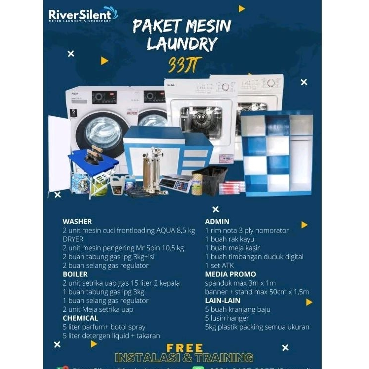 Jual paket usaha laundry lengkap 33 juta siap jalan | paket mesin ...