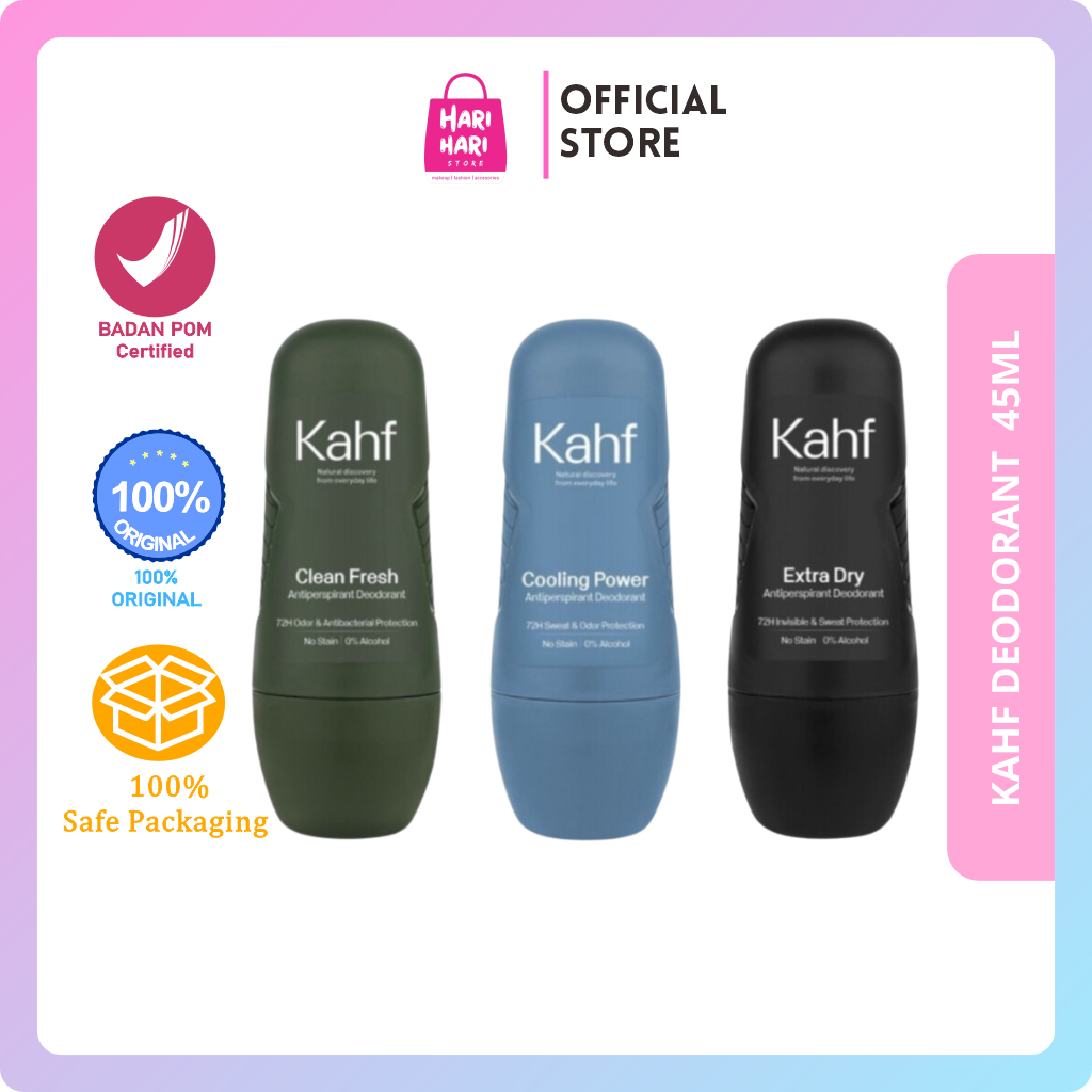 Jual KAHF DEODORANT ROLL ON 45ml/Clean Fresh/Cooling Power/Extra Dry ...