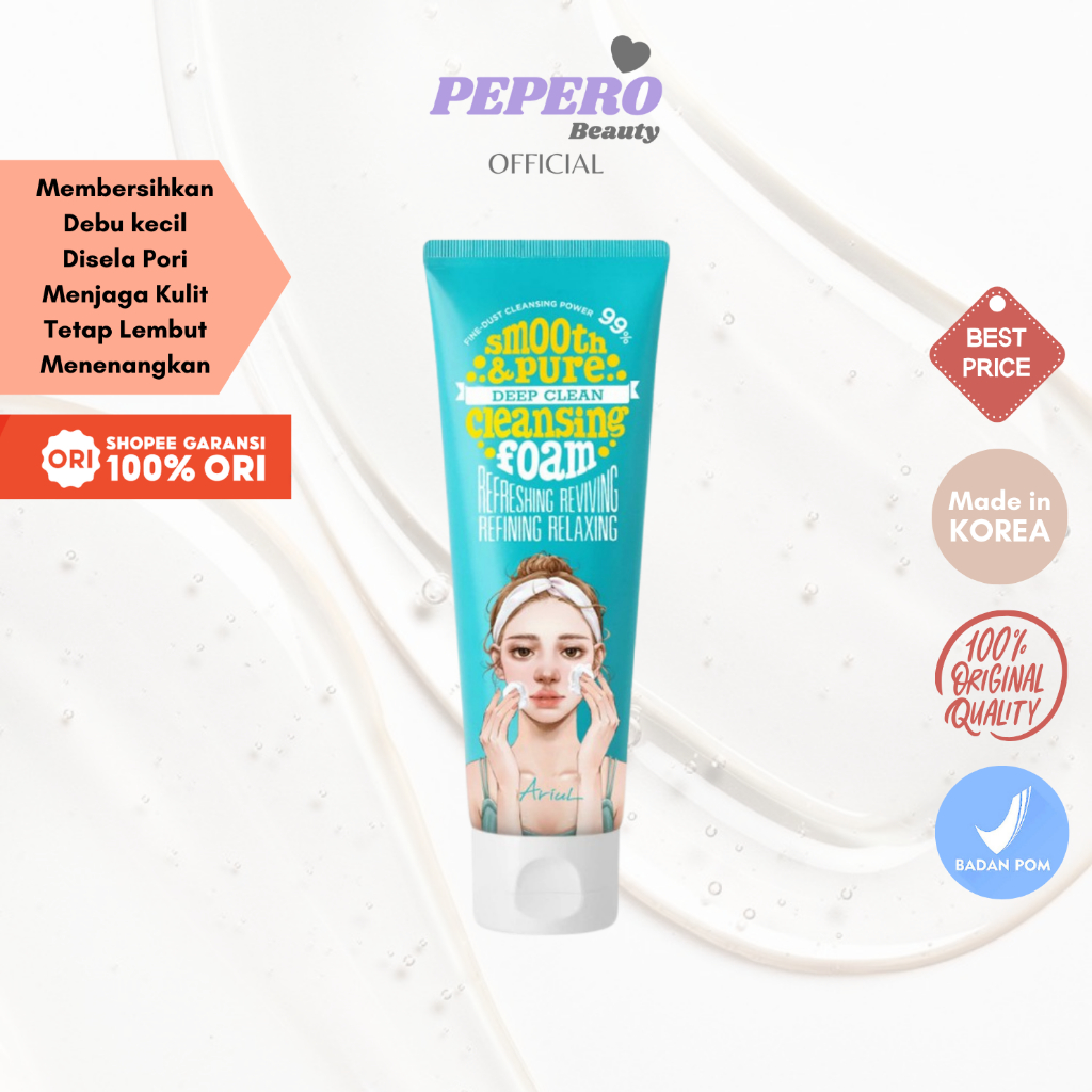Jual ARIUL Smooth & Pure Cleansing Foam | Shopee Indonesia