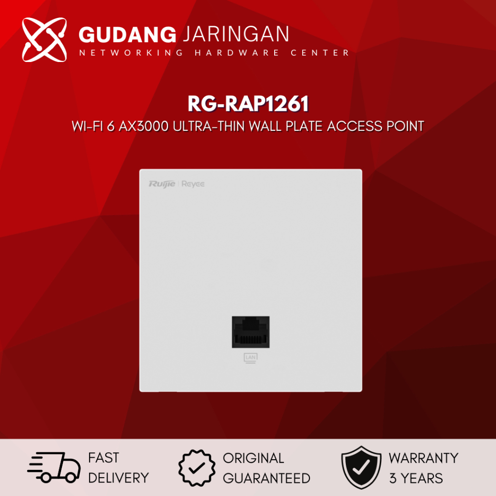Jual RUIJIE REYEE RG-RAP1261 Wi-Fi 6 AX3000 Ultra-Thin Wall Plate Access Point | Shopee Indonesia