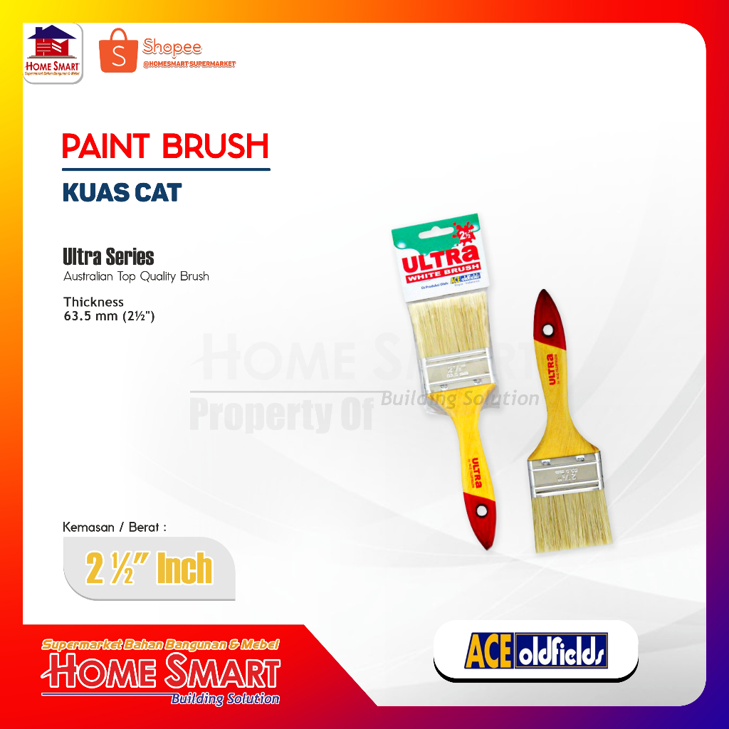 Jual Kuas Tangan 2,5 INCH Ace Oldfields Ultra / kuas cat tembok kayu besi | Shopee Indonesia