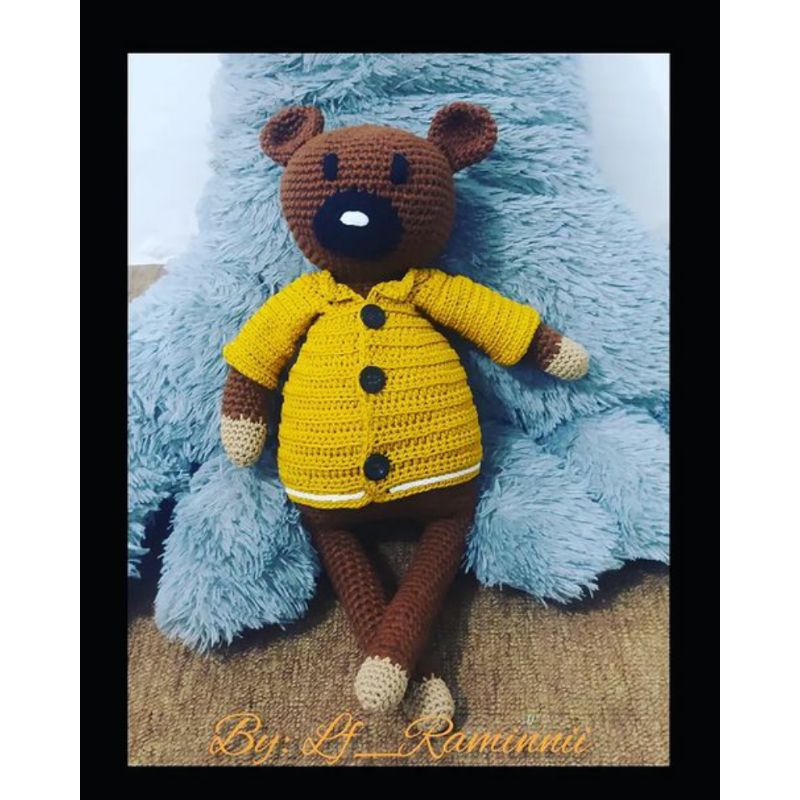 Jual Amigurumi/Boneka Rajutan Teddy Mr. Been/ Beruang Mr. Bean | Shopee ...