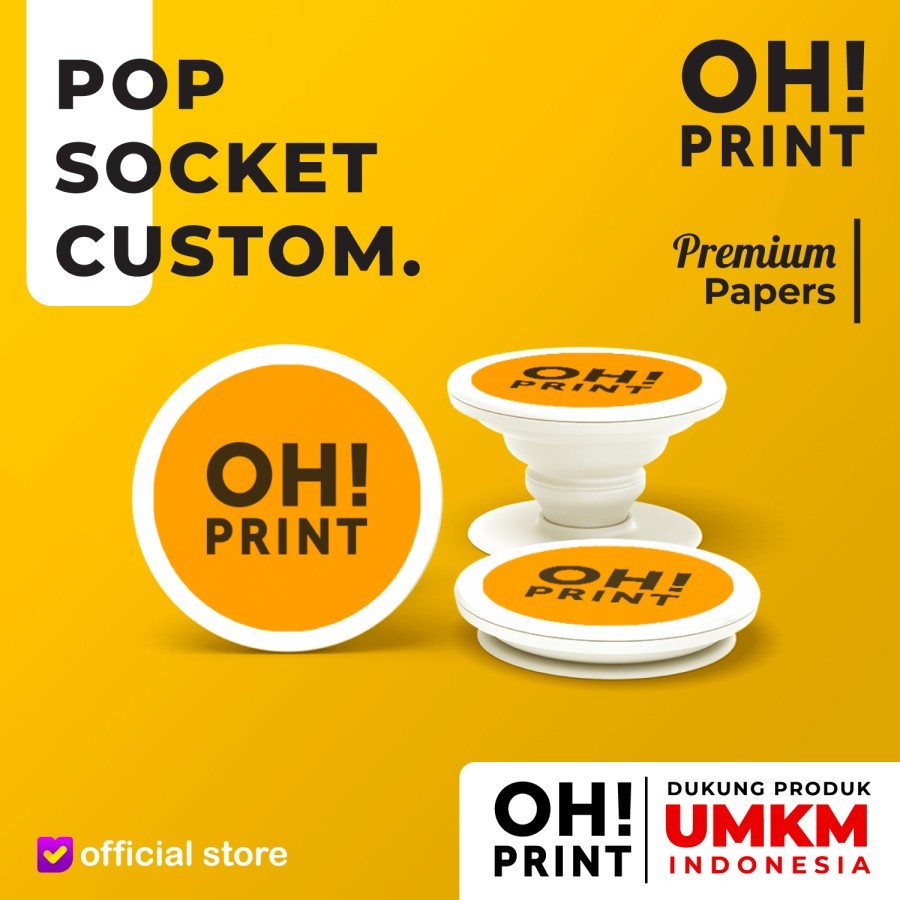 Jual Pop Socket QIYUT Custom | Popsocket Akrilik | Phone Grip Acrylic - CMYK, Custom | Shopee ...
