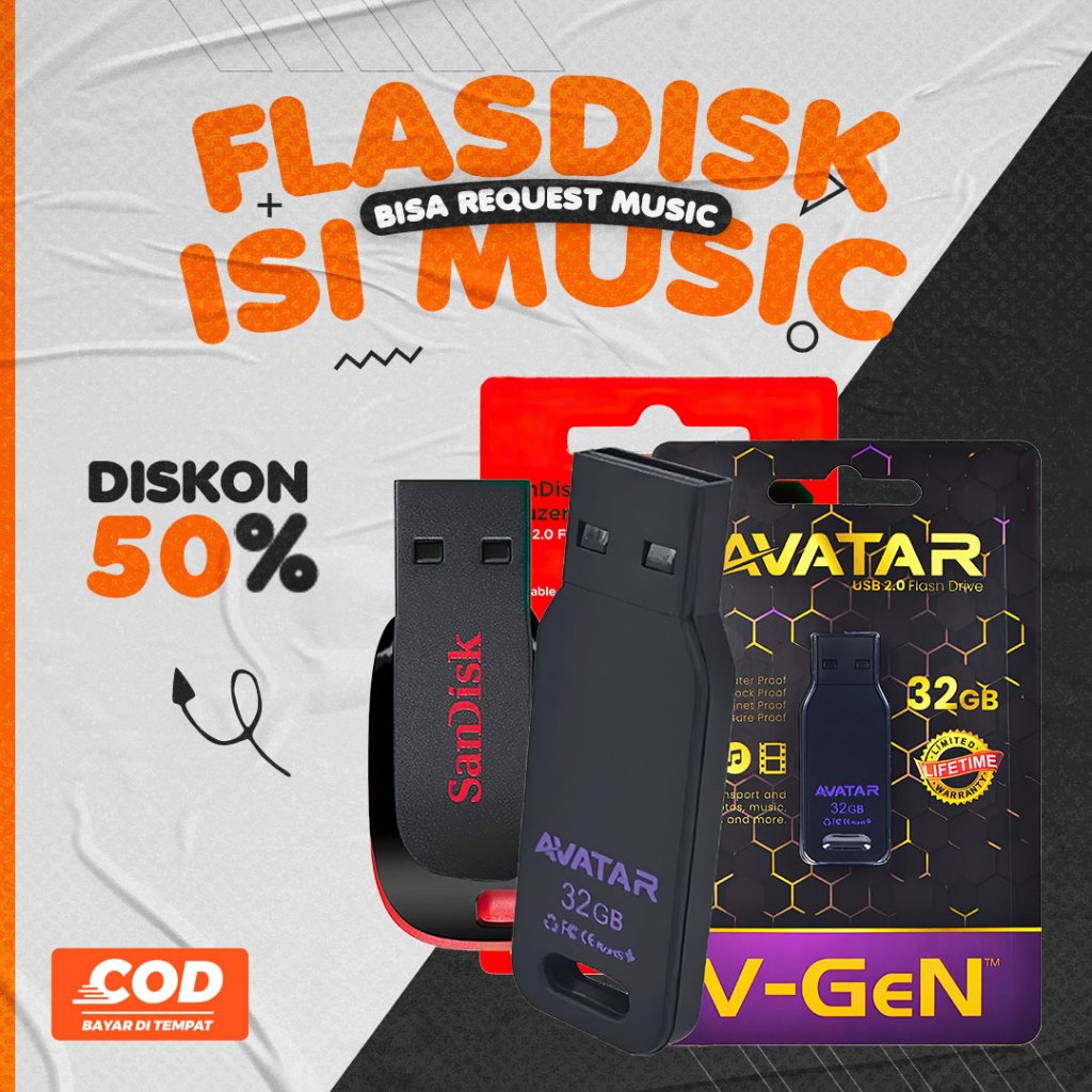Jual FLASHDISK ISI MUSIK (32GB FULL ISI) | Shopee Indonesia