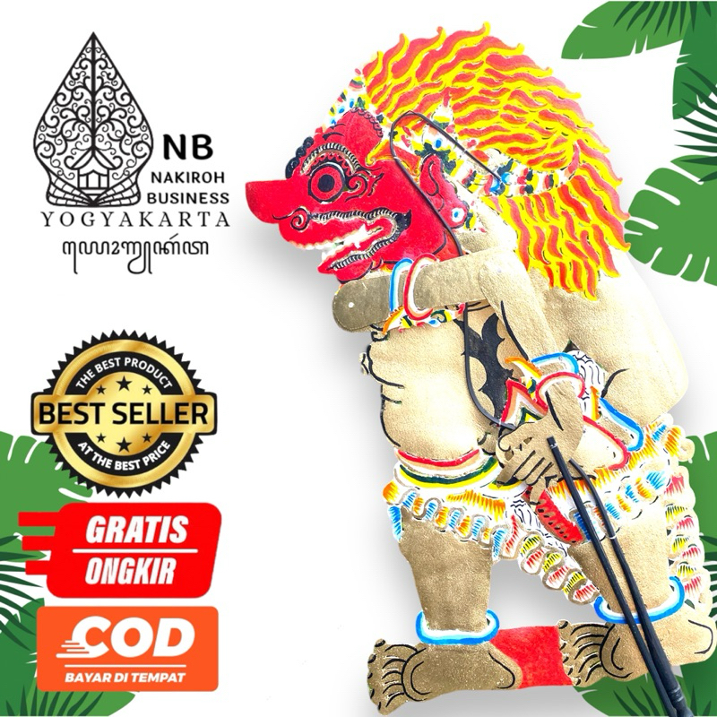 Jual Wayang Kulit Asli Buto Begal / Buto Geni Alusan Ukuran Standar ...
