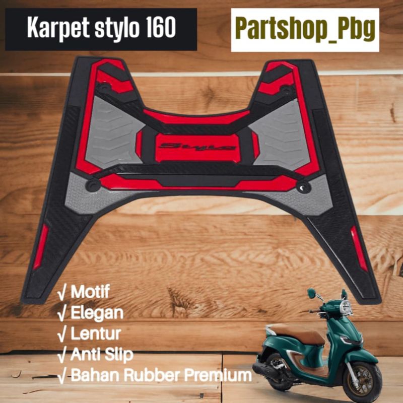 Jual Karpet Bordes Pijakan Kaki Motor Honda Stylo 160 Alas Kaki Stylo 160 Bahan Full Karet ...