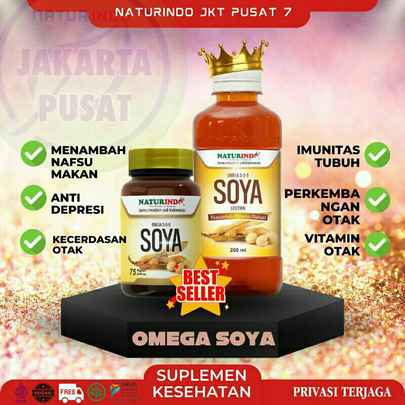 Jual Naturindo Soya Lecithin Obat Herbal Omega 3 6 9 Suplemen Protein ...