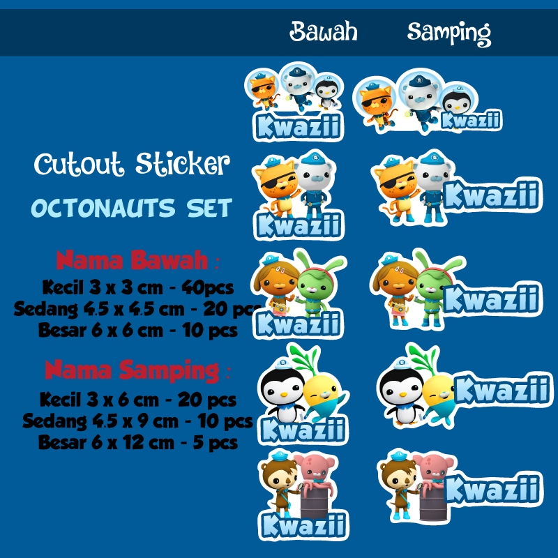 Jual sticker nama cutout octonauts | Shopee Indonesia