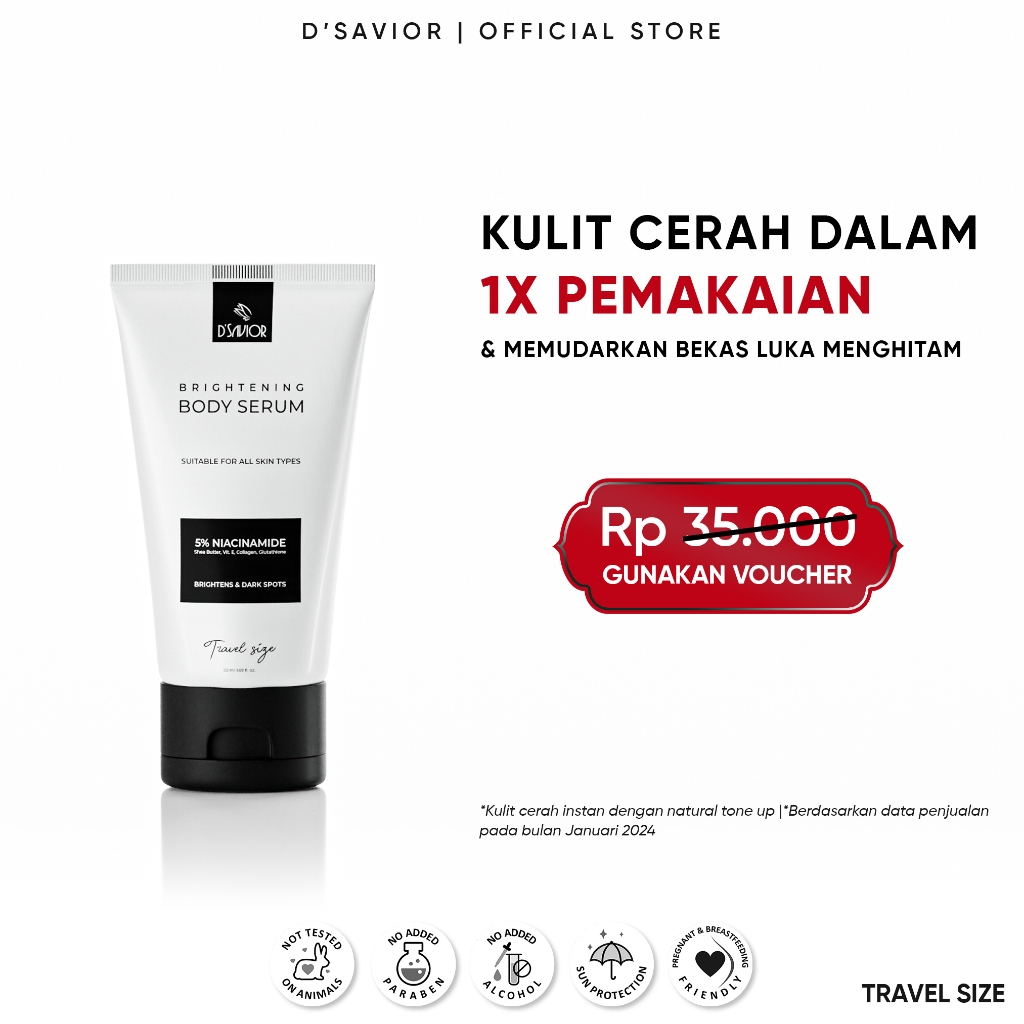 Jual D'SAVIOR Body Serum Brightening Niacinamide 5% | Serum Pelembab ...