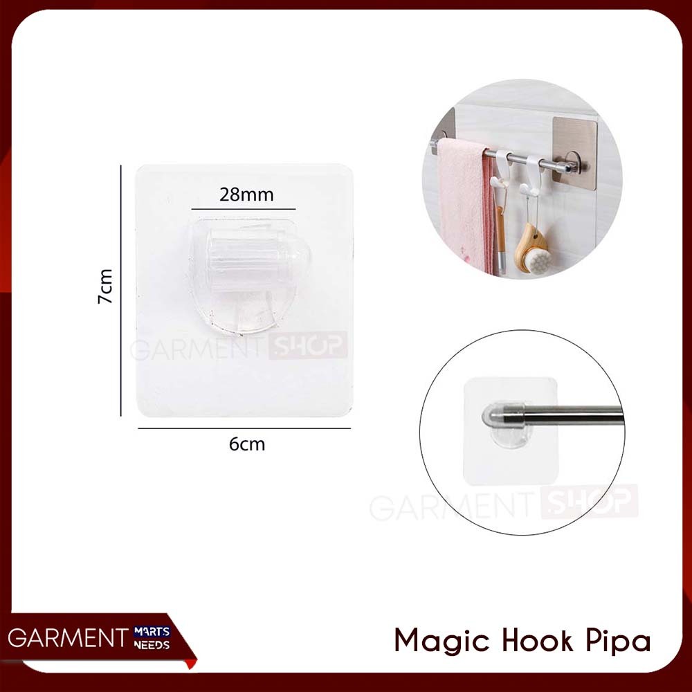 Jual Gantungan Tempel Magic Hook Cadangan Stiker Lem Kuat Dinding ...