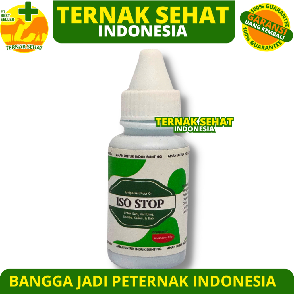 Jual ISO STOP POUR ON 30ml - Obat Gudik Sapi Cacing Kutu Caplak Pada ...