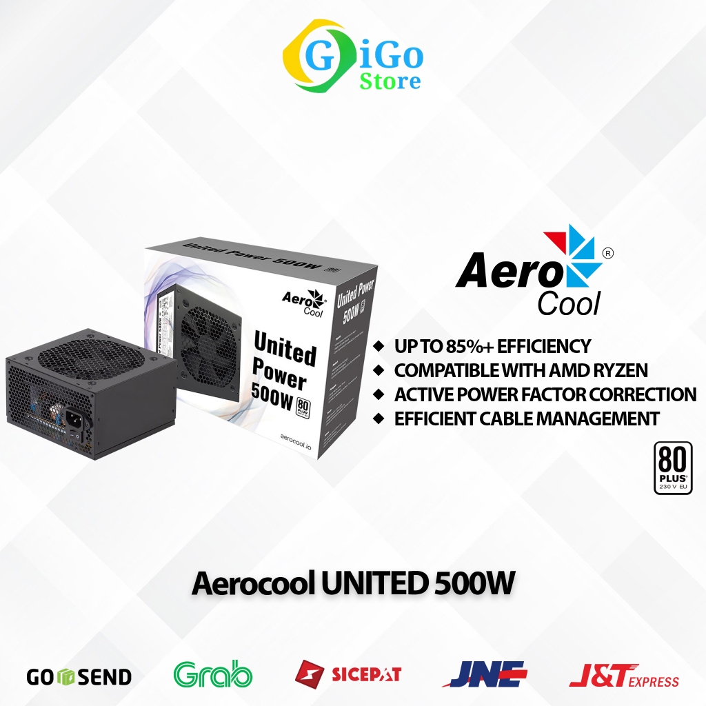 Jual Power Supply Aerocool United Power 500W 80 Plus White PSU Komputer PC Computer | Shopee ...