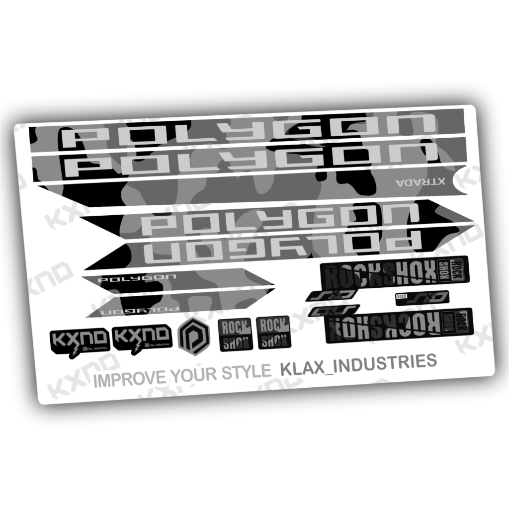 Jual Decal frame Polygon Xtrada Custom klax industries stiker sepeda ...