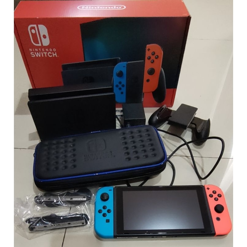 Jual Full set Nintendo switch V2+memory card samsung evo plus ori 512GB ...