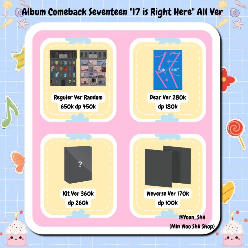 Jual Open Pre-Order Seventeen Best Album "17 is Right Here" Kit Ver dan Weverse Ver | Shopee ...