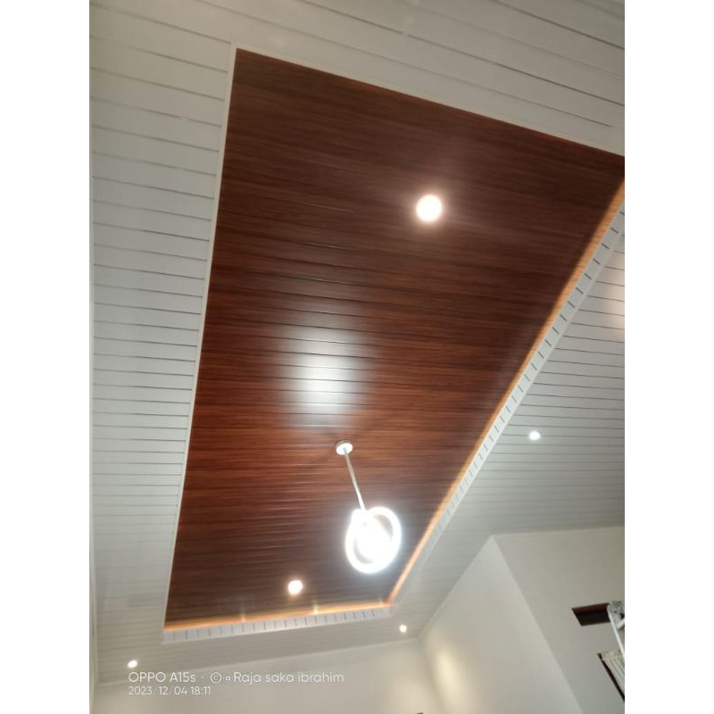 Jual Plafon PVC kombinasi coklat putih | Shopee Indonesia