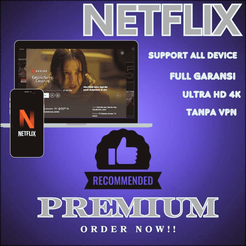 Jual NETFLIXXX PREMIUM-SUPPORT ALL DEVICE ULTRA HD4K FULL GARANSI | Shopee Indonesia