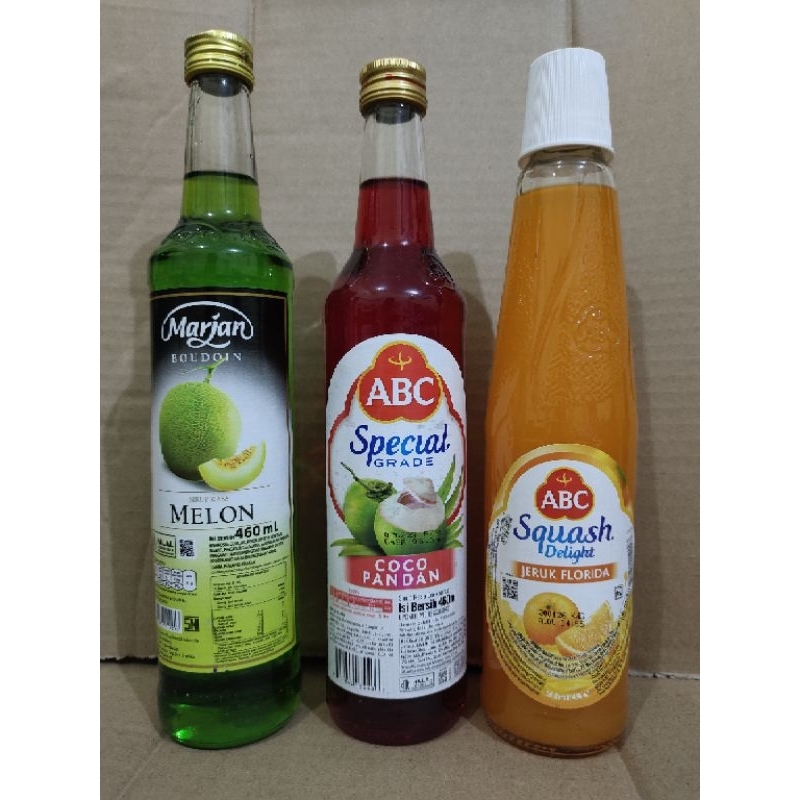 Jual ( COD ) sirup Marjan melon 460ml & Marjan Coco pandan 460ml&sirup ...