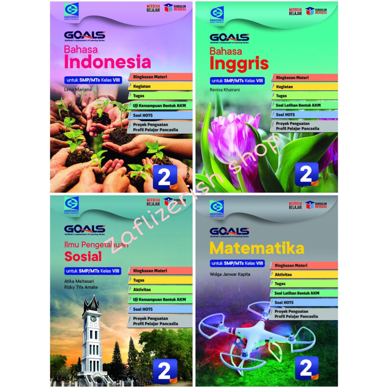 Jual Buku paket Goals kelas VIII-8 SMP/MTS Kurikulum Merdeka -Grafindo | Shopee Indonesia